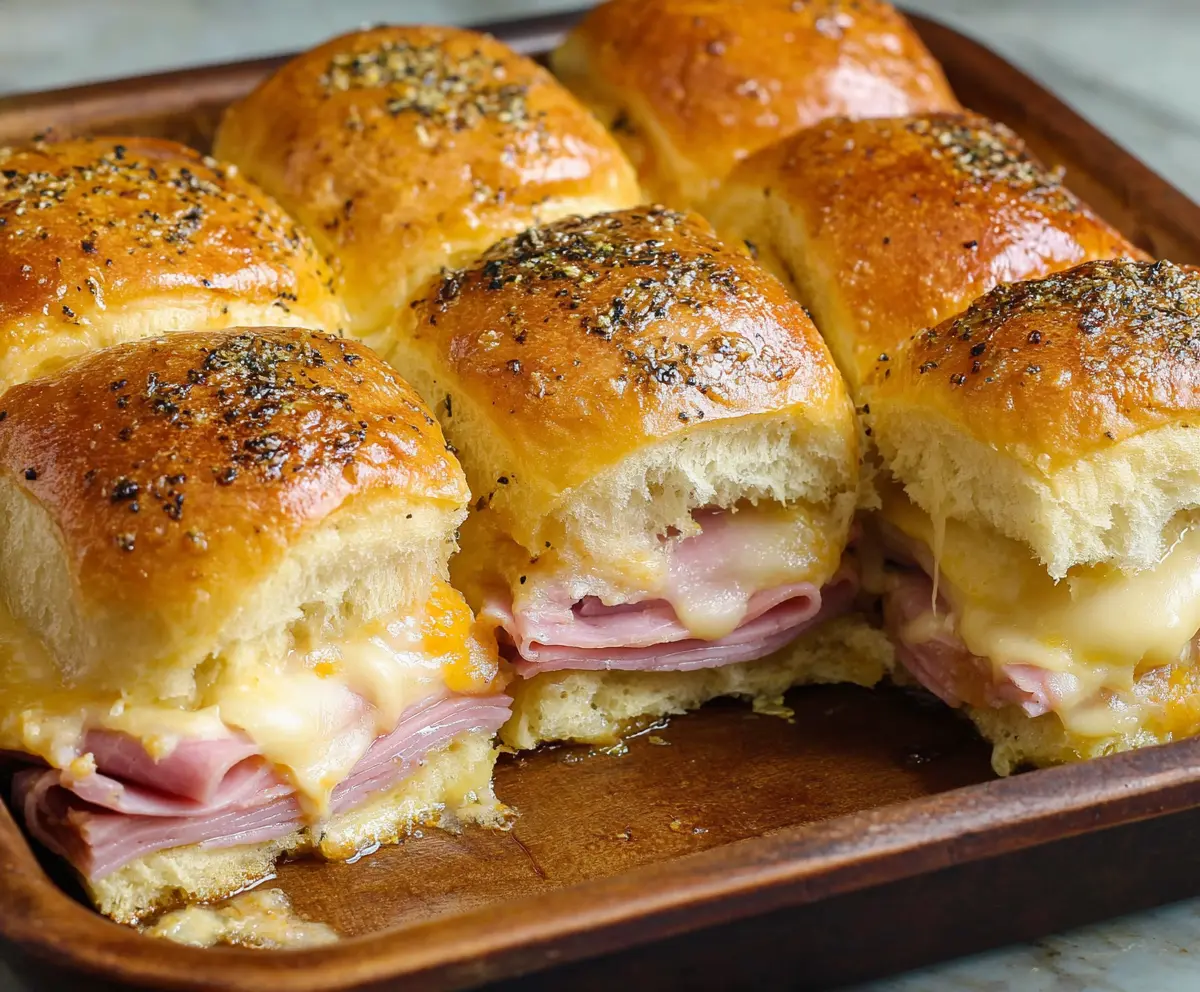 Delicious Ham & Cheese Hawaiian Roll Sliders