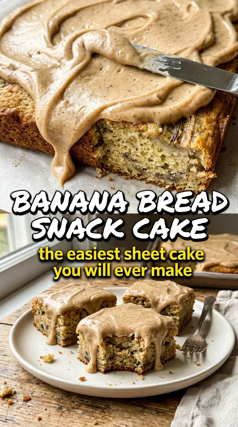 Banana Bread Snack Cake - Simply Grandma Recipes