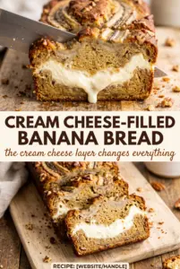 Cream Cheese-Filled Banana Bread - Simply Grandma Recipes