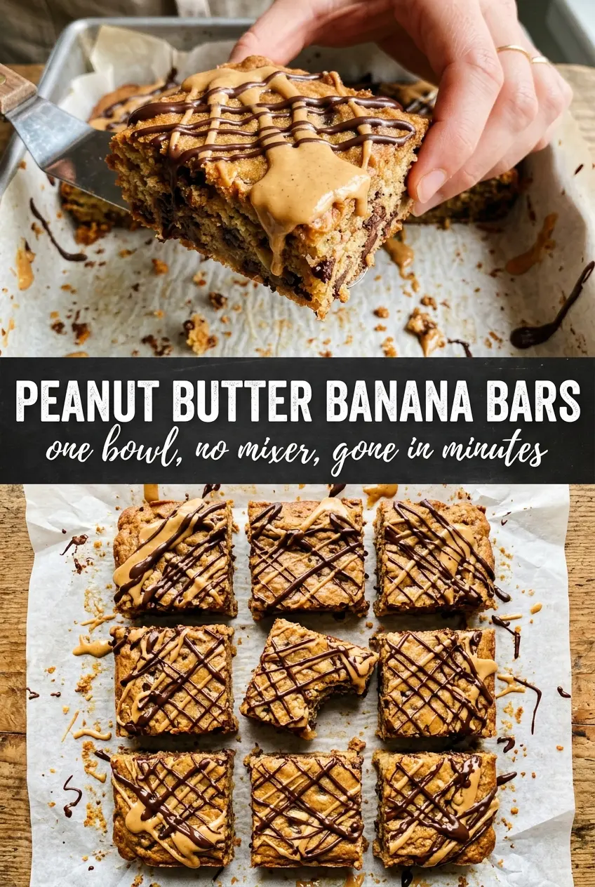Peanut Butter Banana Bars - Simply Grandma Recipes